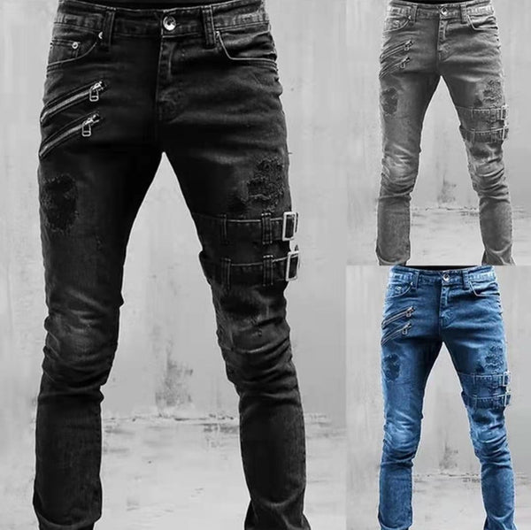 Men Jeans Drawstring High Waist Desighner Jean Pants Autumn Mens Cloth ...