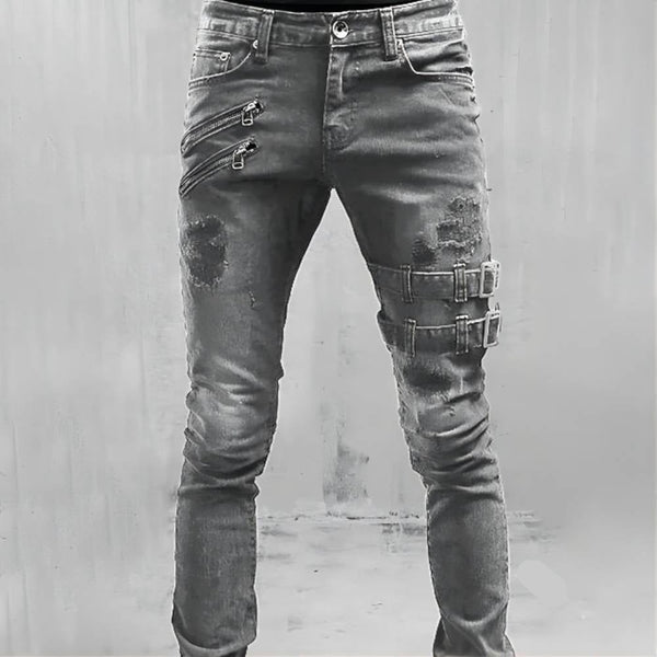 Men Jeans Drawstring High Waist Desighner Jean Pants Autumn Mens Cloth ...